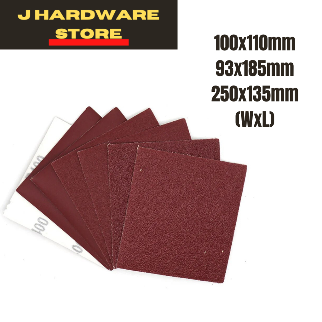 100x110mm Sandpaper Dry emery oxide Abrasive Sandpaper Square Sand ...