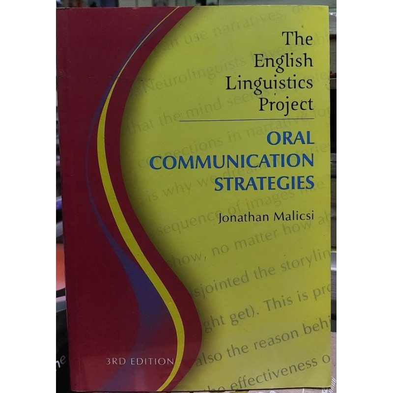 Oral Communication Strategies: The English Linguistic Project | Shopee ...
