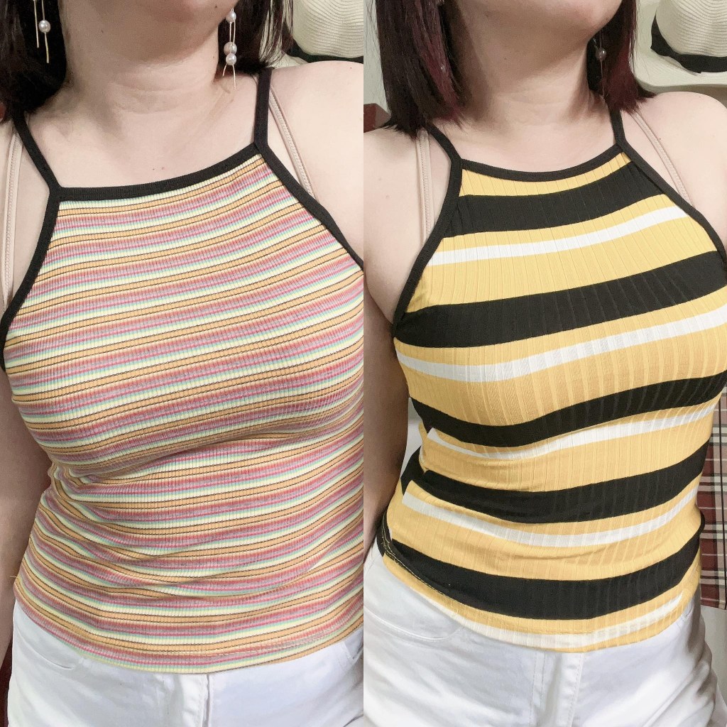 WSP Claire Striped Spaghetti Halter Strap Crop top | XS to Medium ...