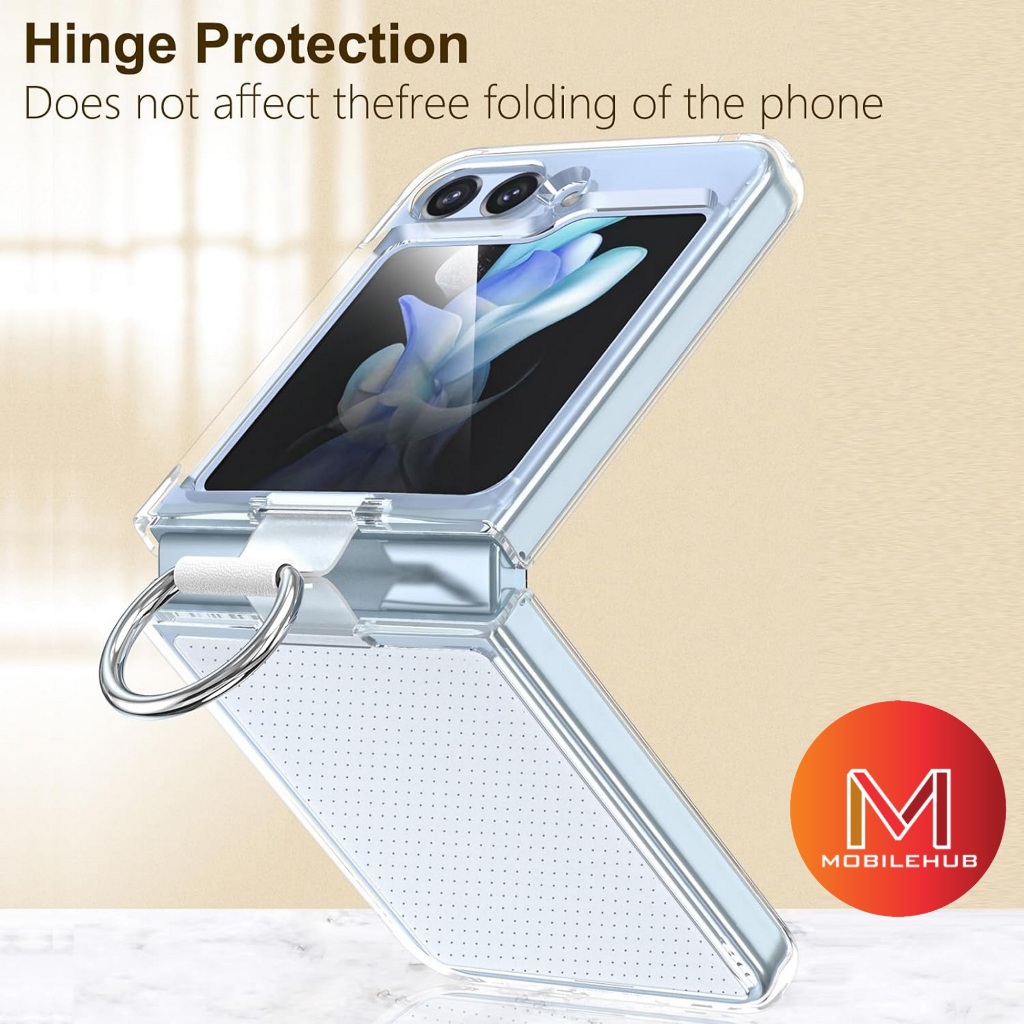 Samsung ZFlip 5 German Import Shockproof Case With Ring (Clear) Z Flip ...