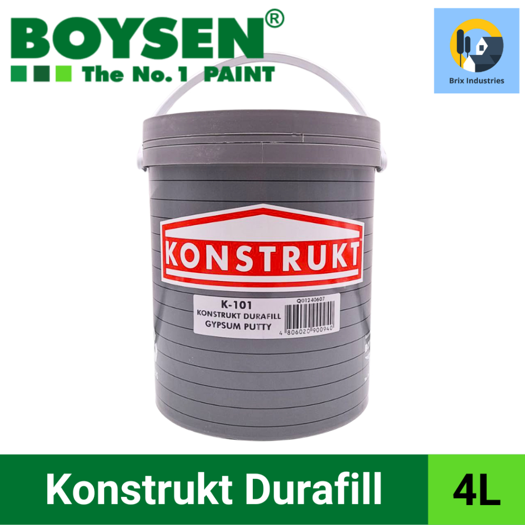 Boysen Konstrukt Durafill Gypsum Putty 4 Liters (Gallon) K-101 Brix ...