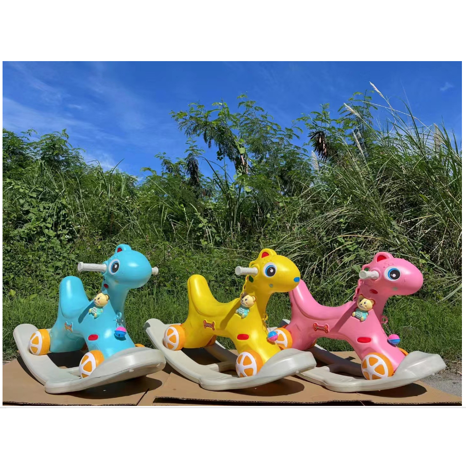 2in1 Rocking Horse Rider Push Car Rocker Pony Trojan Toys Children's ...