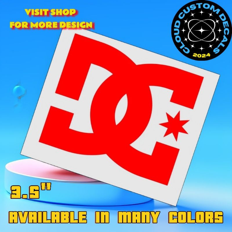 DC LOGO STICKER WATERPROOF MACHINE CUT | Shopee Philippines