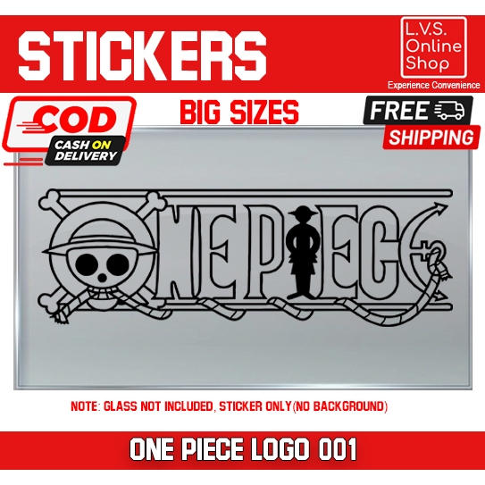 One Piece Logo 001 BIG SIZE - For Laptop Motorcycle Motor Car Anime ...