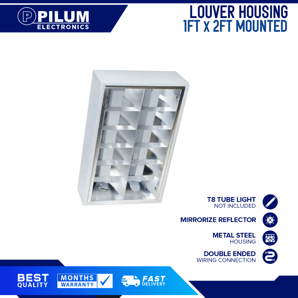 T8 Louver Housing High Quality with or without LED Tube Light ...