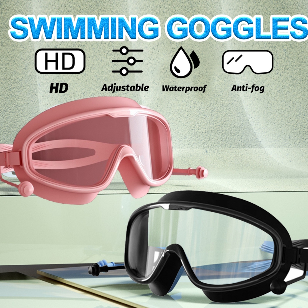 COD Swimming Goggles For Adults Large Frame Waterproof and Anti-fog HD ...