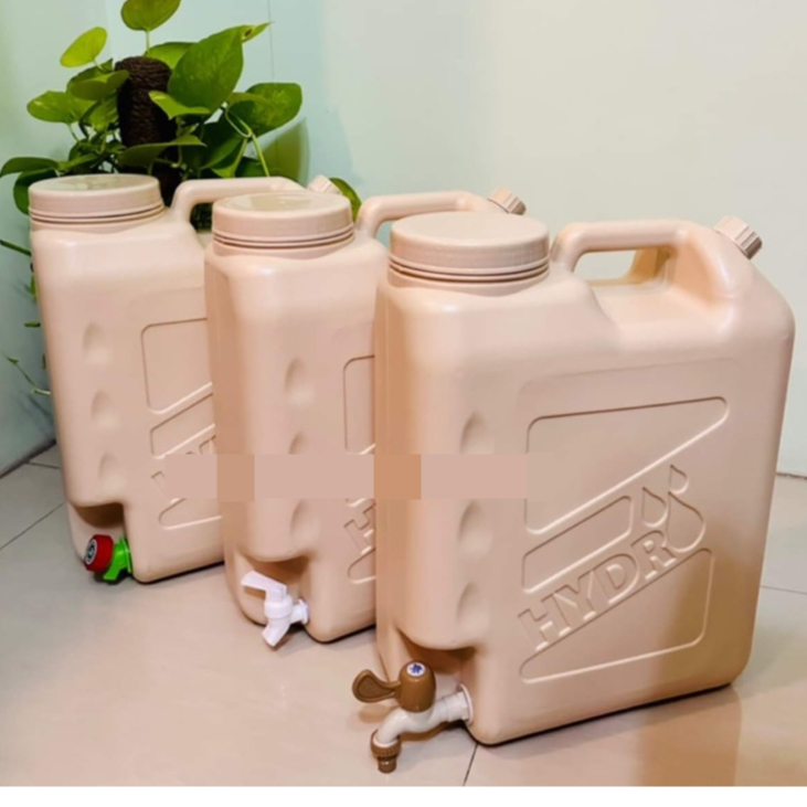 AESTHETIC BEIGE WATER CONTAINER 20 LITERS WHITE FAUCET AND ROTARY ...