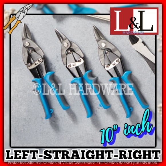 1609 Aviation Tin Snip Metal Sheet Cutter Straight/Left/Right 250mm 10 ...
