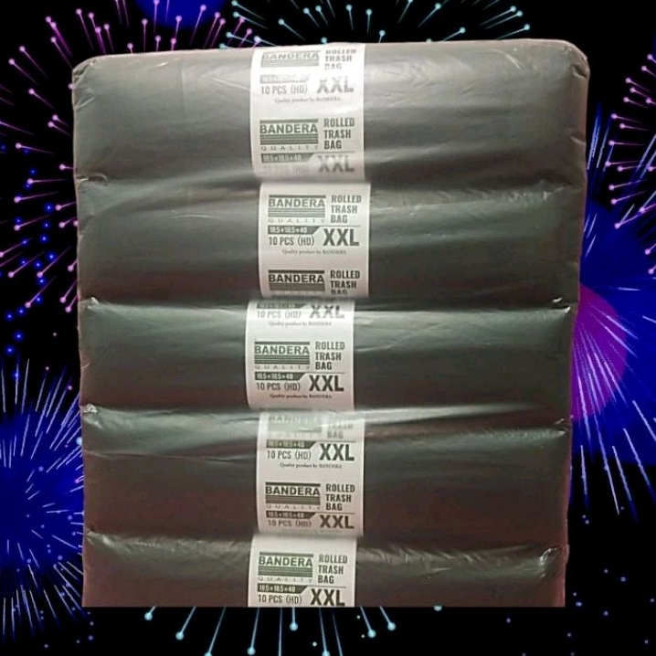 TRASH BAG XXL 18.5x18.5x40 inches (100pcs) (10 pcs per roll) (10 rolls ...
