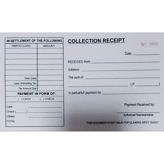 Shop collection receipt for Sale on Shopee Philippines