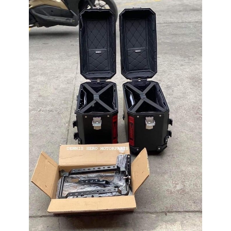 SEC Side Pannier Plastic Kryptonite and Alloy Side Box pair with ...