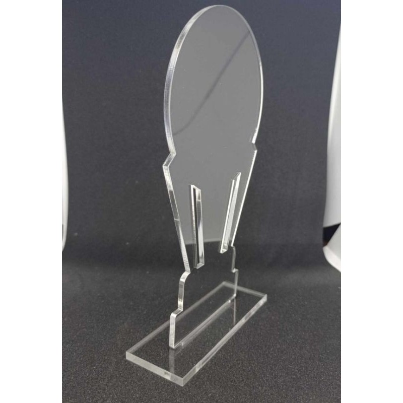 Clear Acrylic Plaque trophy 3mm with 4mm base laser cut (ship 1 to 2 ...