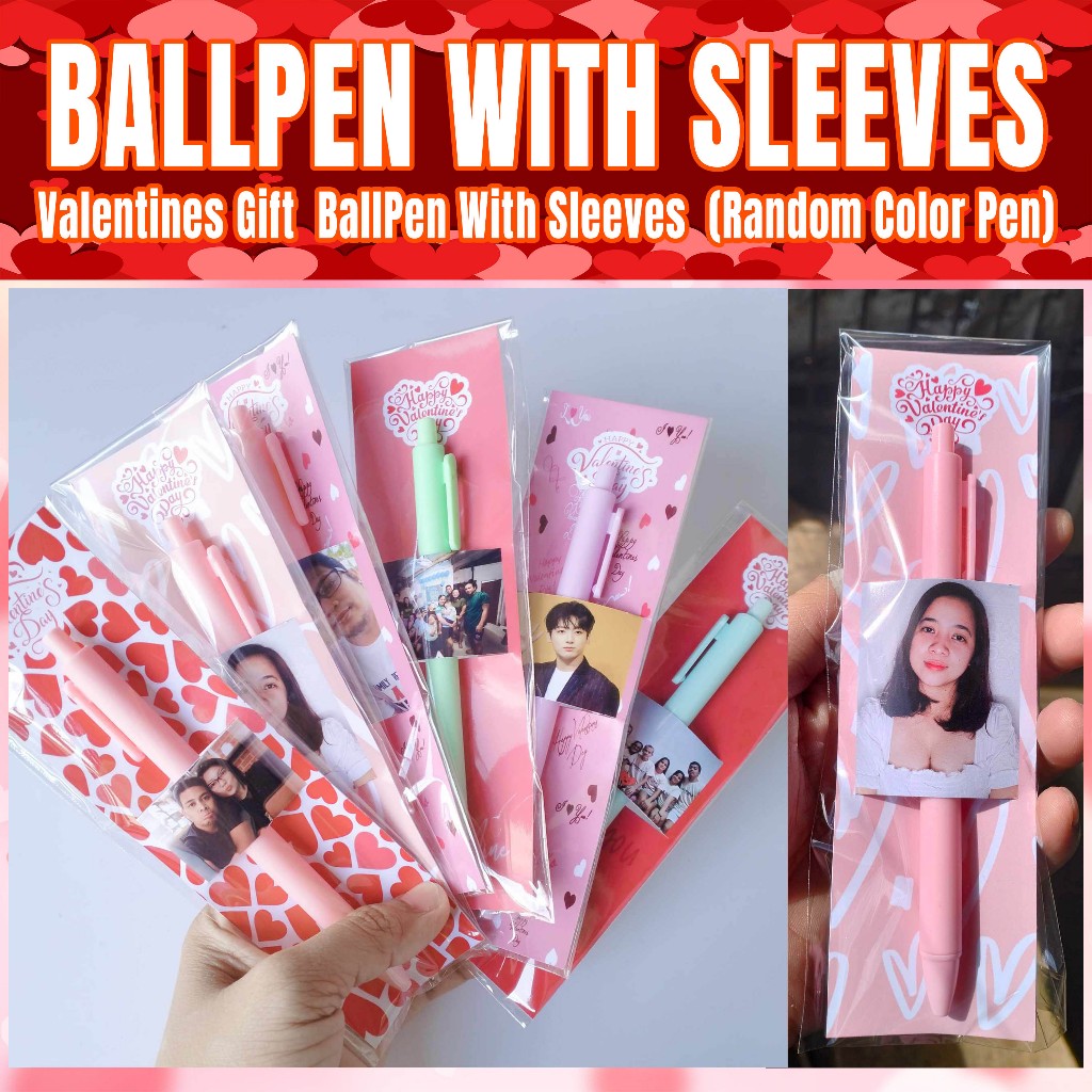 PERSONALIZED Valentines Gift Ball Pen With Sleeves (Random Color Pen ...