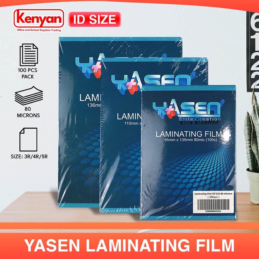 Yasen Laminating Film Photo Size [ 3R,4R,5R ] - [ 80microns ] 100pcs/Pack | Shopee Philippines