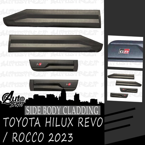 Toyota Hilux Revo / Rocco 2023 Side Door Body Cladding with GR Badge ...