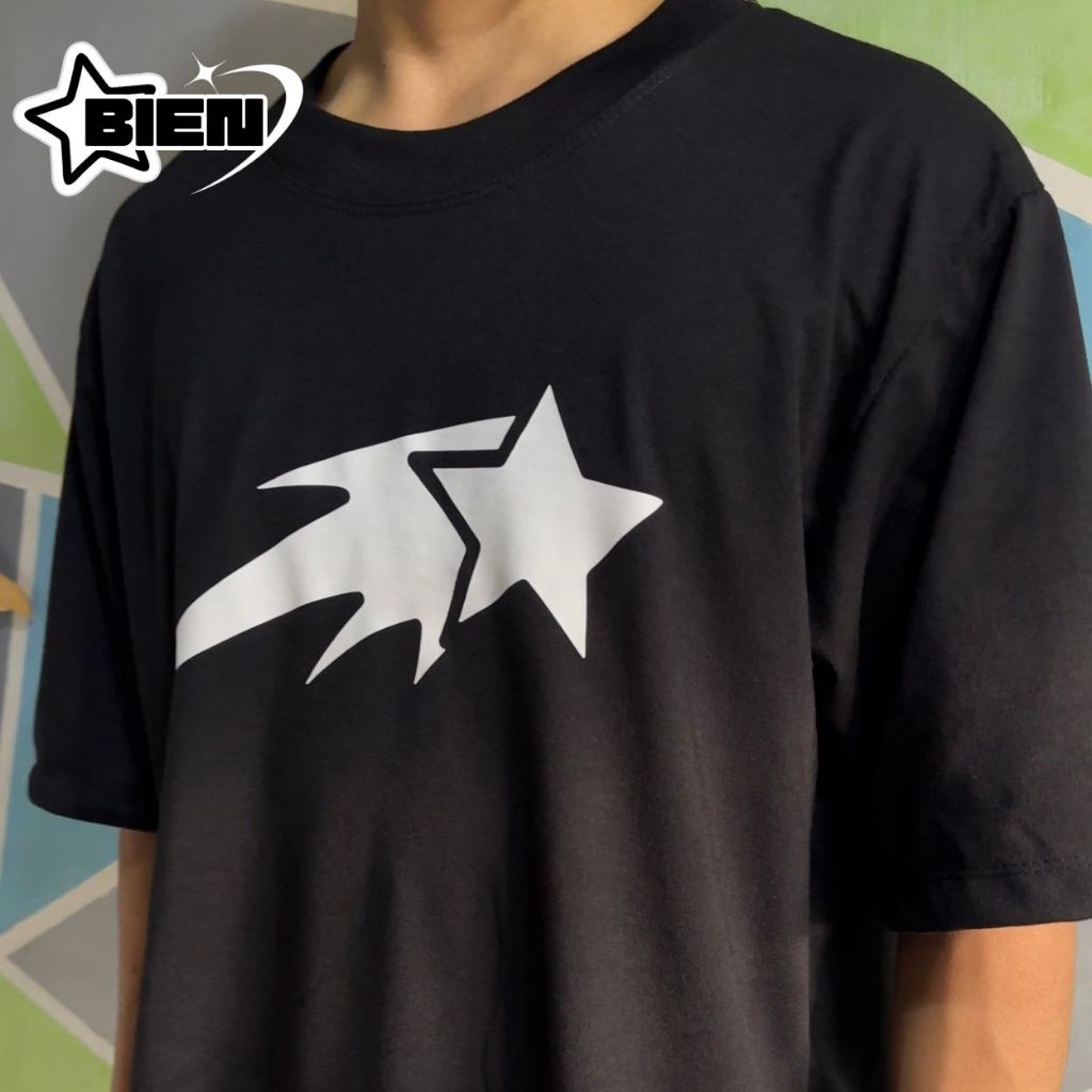 Bien STAR y2k Oversize Cotton Unisex Shirt Tshirt Round Neck Crew Neck ...