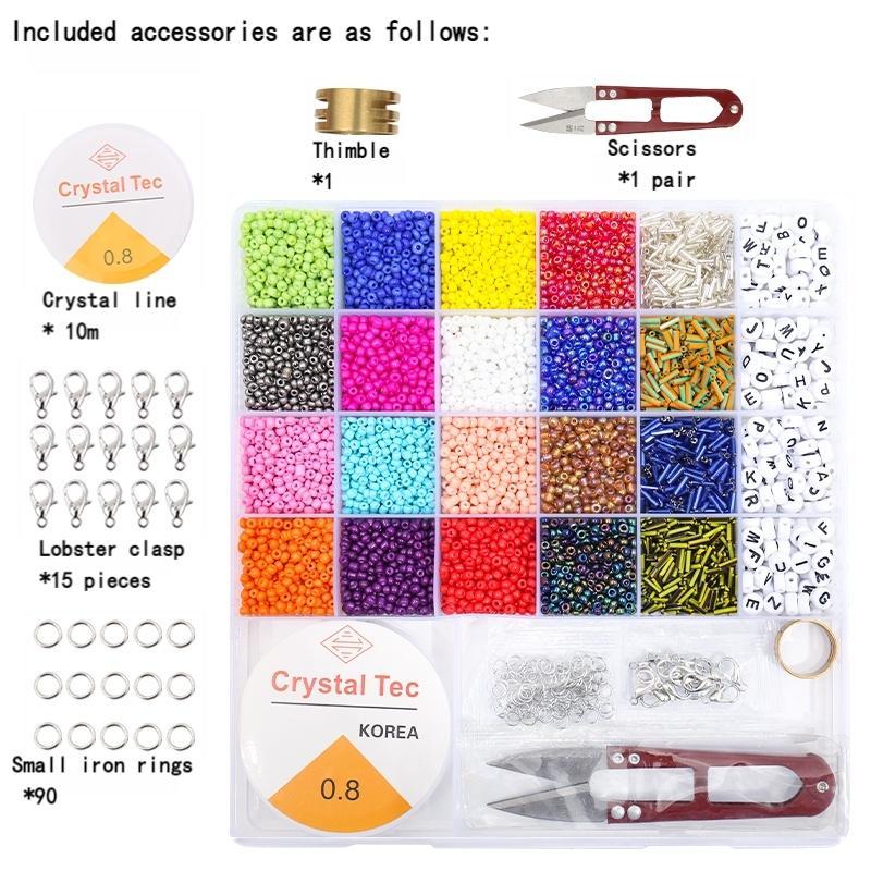 5000 Pcs beads for bracelet making set beads set Creative Educational ...