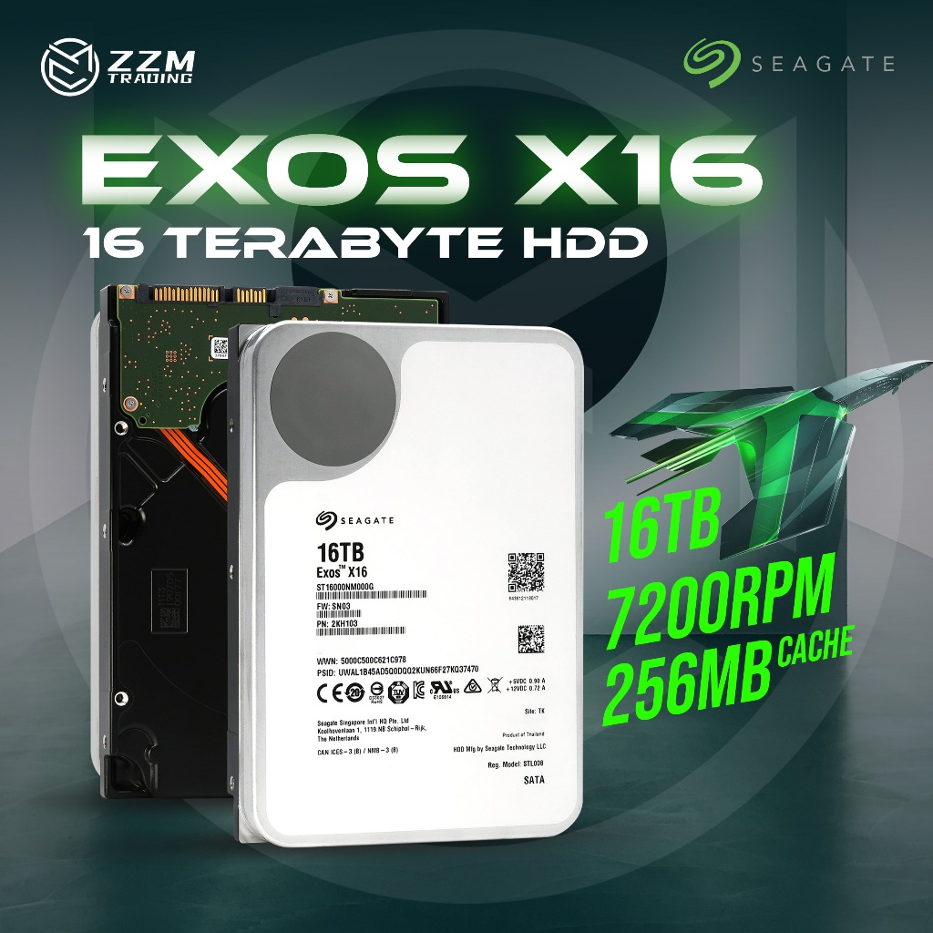 Seagate Exos X16 series 16TB HDD 7200 RPM 250MB ZZM Trading | Shopee Philippines