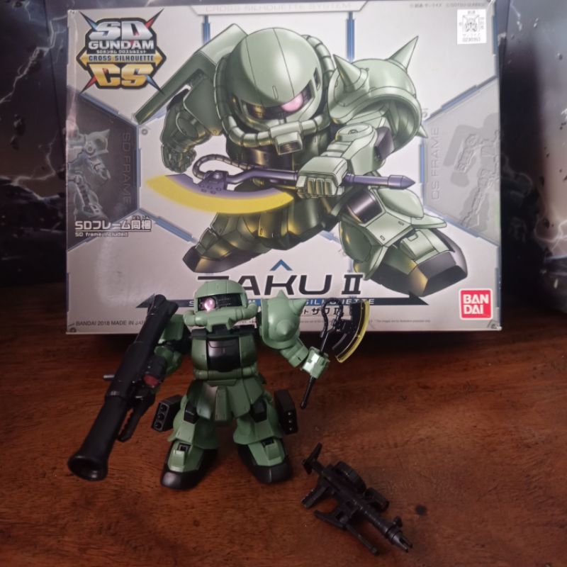 Pre Loved Bandai SD CS Zaku Gundam mecha robot model kit toys action ...