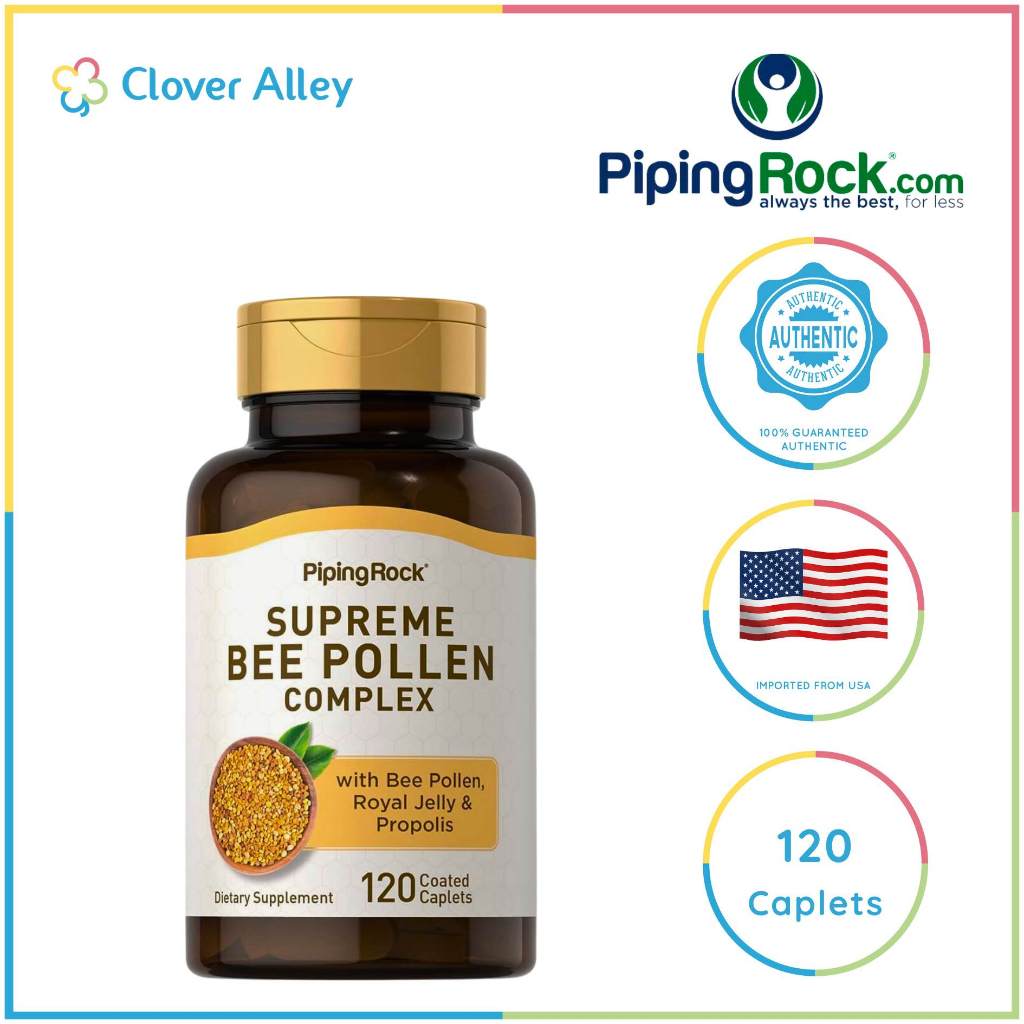 PipingRock Supreme Bee Pollen Complex 120pcs (03-2026 Expiry) | Shopee ...