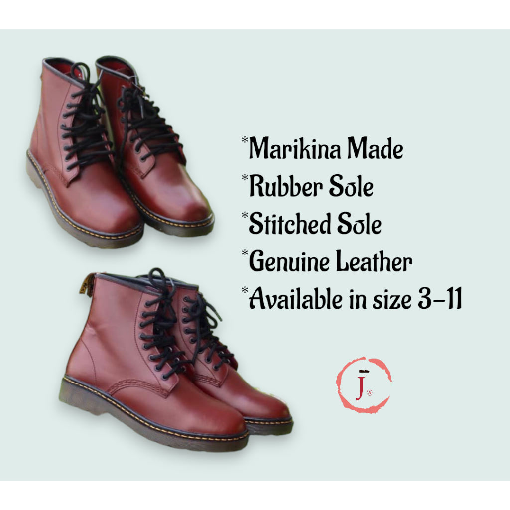 JAZLEX WOMEN Denmark BOOTS BURGUNDY Marikina Made | Shopee Philippines