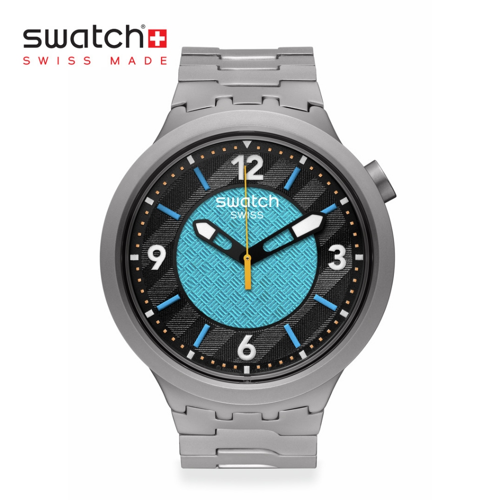 Swatch Big Bold Irony Frostbloom SB07S116G Blue Stainless Steel Strap ...