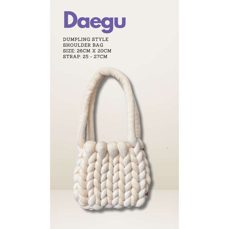 Handmade Crocheted Classic Shoulder Dumpling Bag Velvet Chunky Yarn | Shopee Philippines