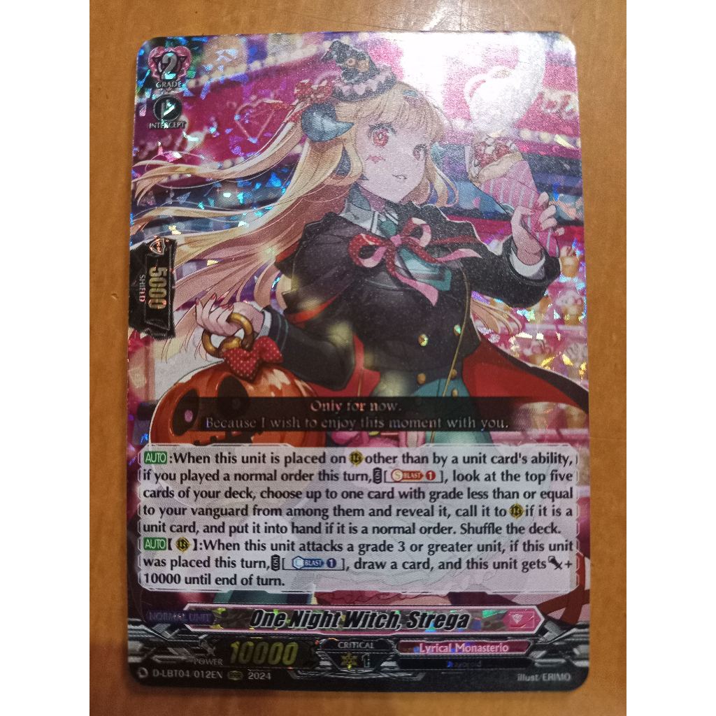 CFV One Night Witch, Strega RRR D-LBT04 Cardfight Vanguard English Lyrical Monasterio | Shopee ...