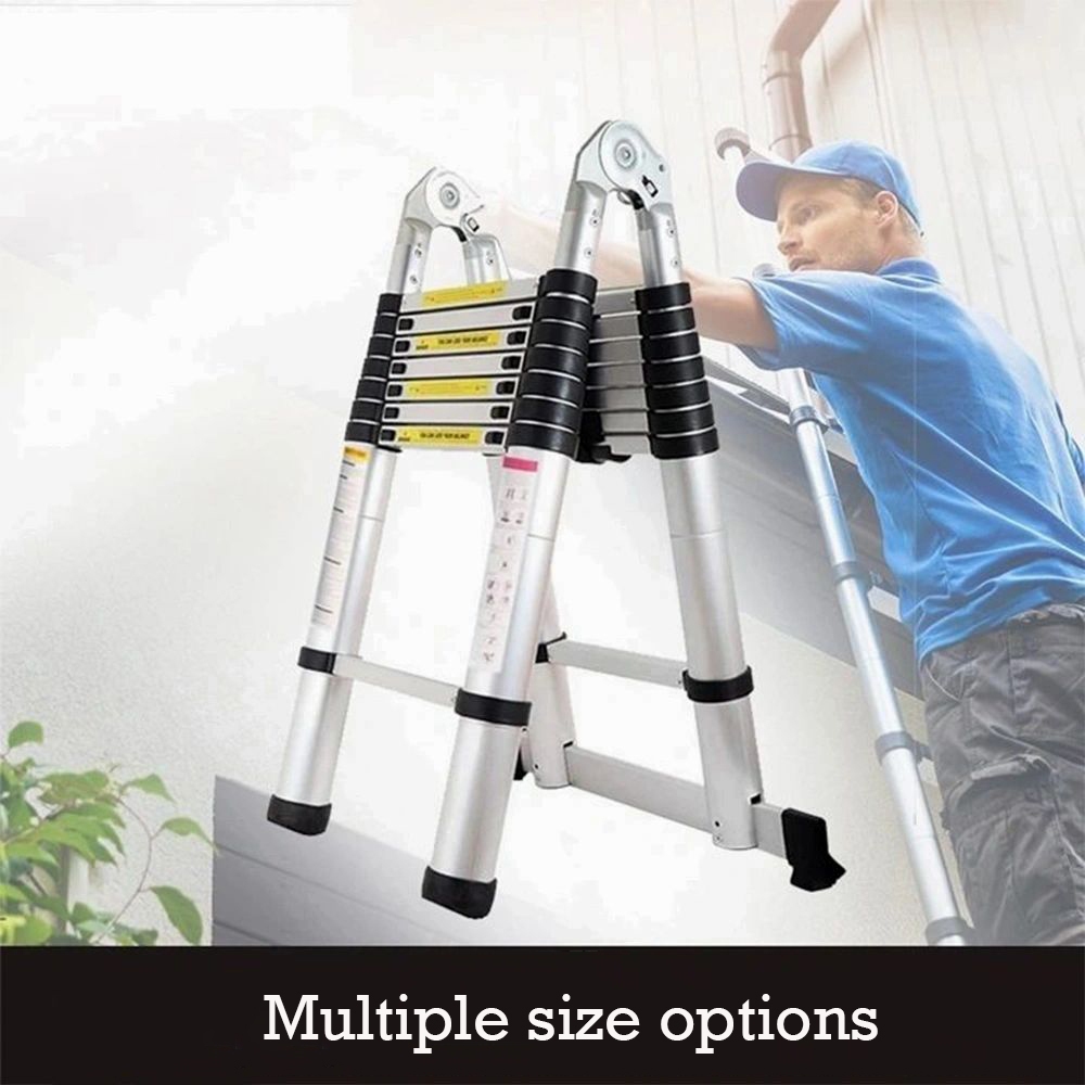 Telescopic Multi-Purpose Aluminum Double-Sided Ladder, Changeable A ...