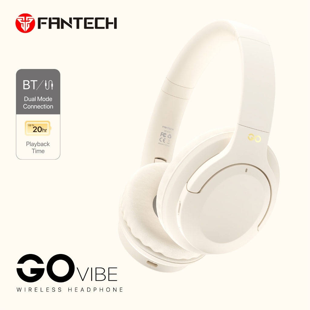 Fantech WH05 Go Vibe Wireless Headphones with Long Lasting Battery Life Headset | Shopee Philippines