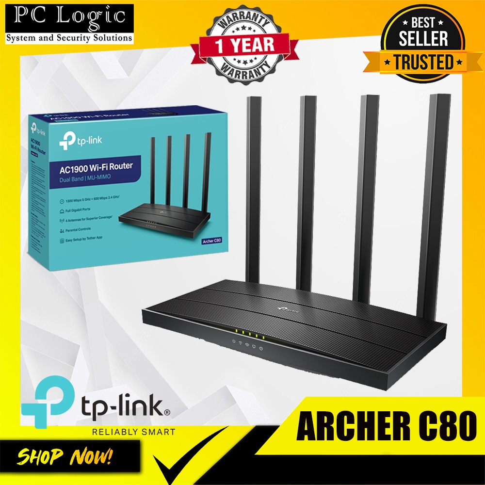 ARCHER C80 AC1900 DUAL BAND WIFI ROUTER | 600MBPS 2.4GHZ AND 1201 MBPS ...