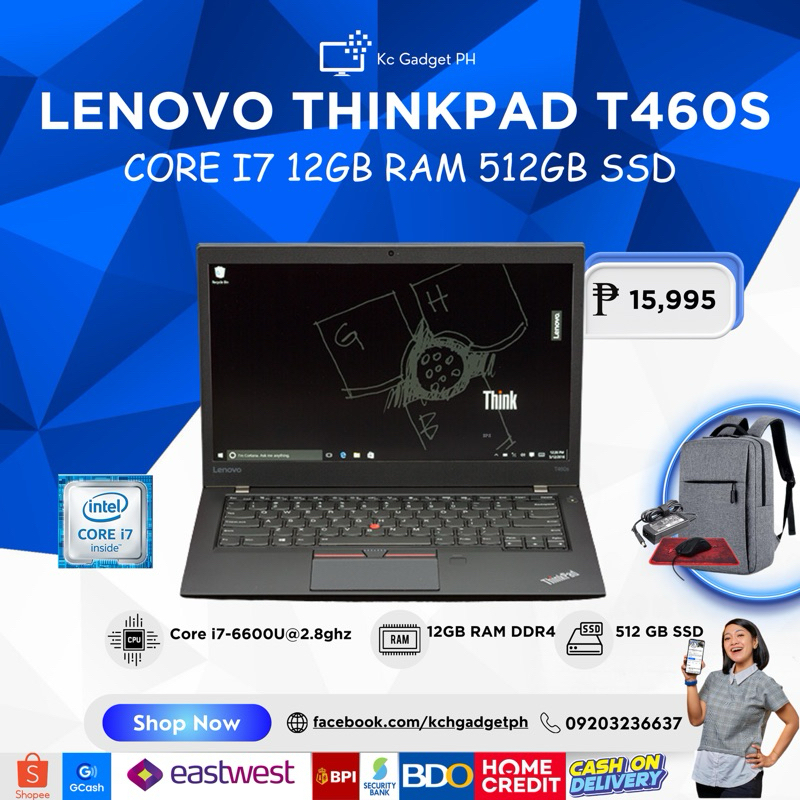 Lenovo Thinkpad T460s Core i7 12GB RAM | Shopee Philippines