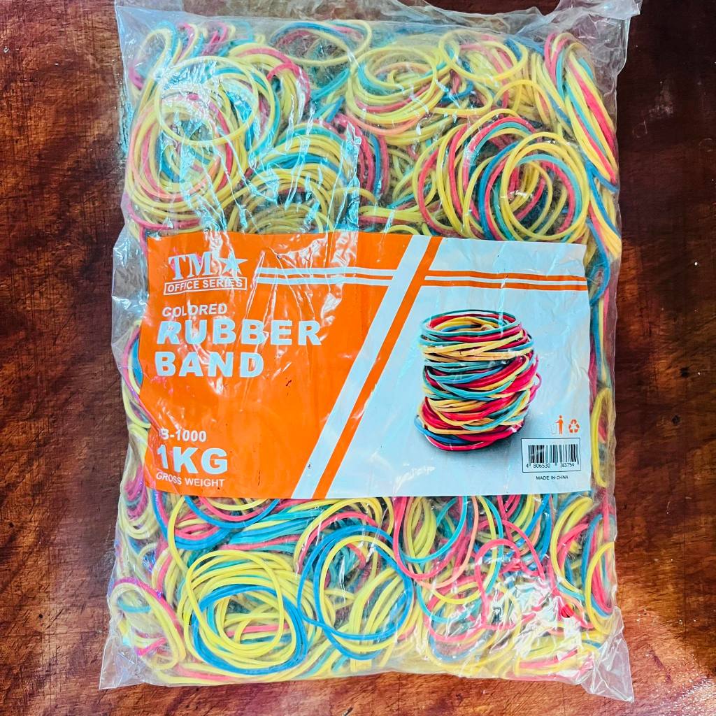 RUBBER BANDS TM OFFICE SERIES ASSORTED COLOR GROSS WEIGHT 1KG | Shopee ...