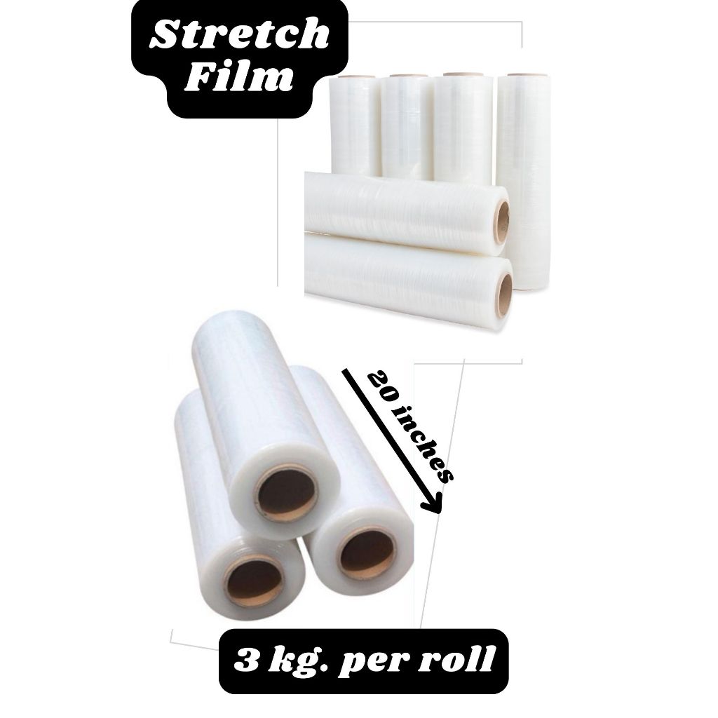 Stretch Film/Jack Wrap - (3kg per roll, 20 width) - CLEAR sold by roll ...