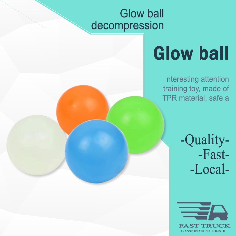Luminous Stick Wall Ball Glow in the dark Stiki Ball Sticky Ball Toy ...
