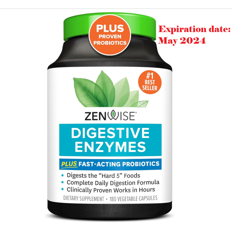 Zenwise Health Digestive Enzymes Plus Prebiotics Probiotics 180 ...