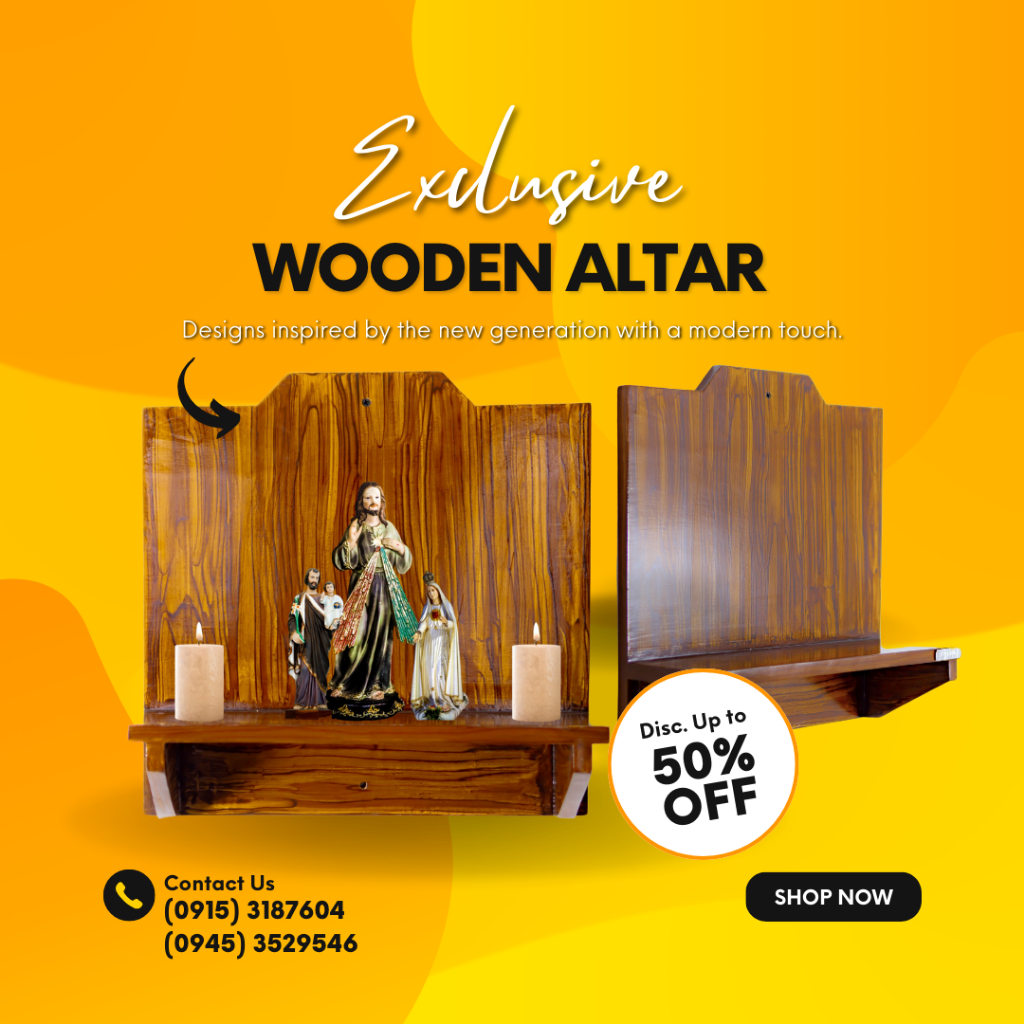 Wooden Altar for Mama Mary and the Holy Family | Shopee Philippines