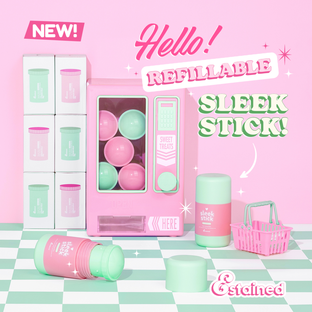Estained Sleek Stick Berry Rush: 30g Refillable Hair Styling Stick ...