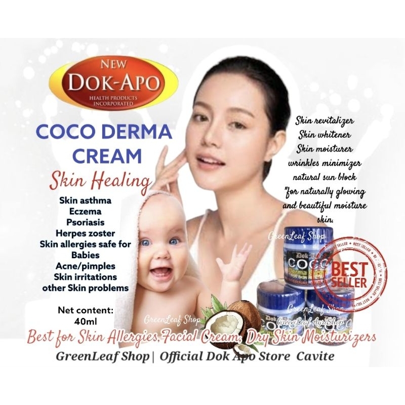 DOK APO Cocoderma Original Healing Skin Moisturizer Body Cream, 40ml ...