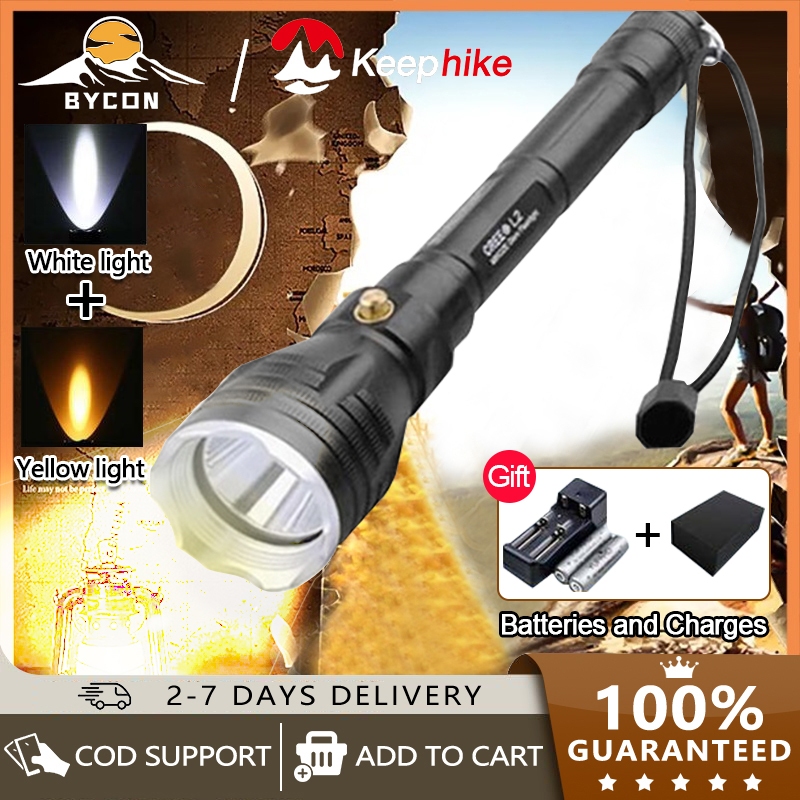 Flashlight 3200LM 10W Outdoor Flashlight Diving Flashlight Underwater ...