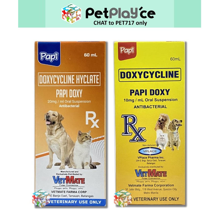 Papi Doxy Oral Suspension K9 Doxy Syrup 20mg/ml 60ml Liquid / Syrup ...