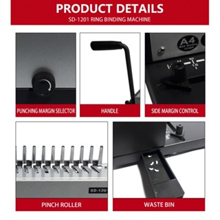 Quaff Binding Machine A4 Ring Sd-1201 | Sd-1501A21 | Wire Td-1500B10 | Spiral Pd-1501 (unit only ...