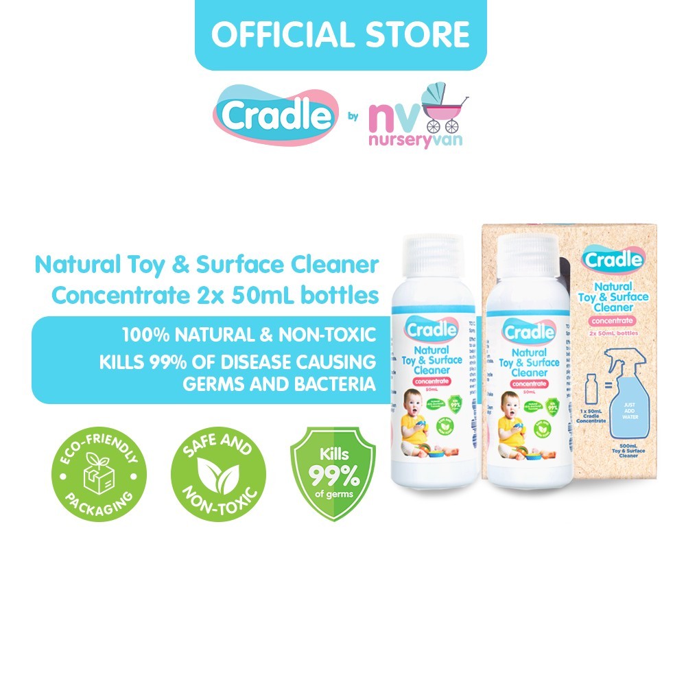 Cradle Natural Toy & Surface Cleaner Concentrate 2 x 50mL bottles ...