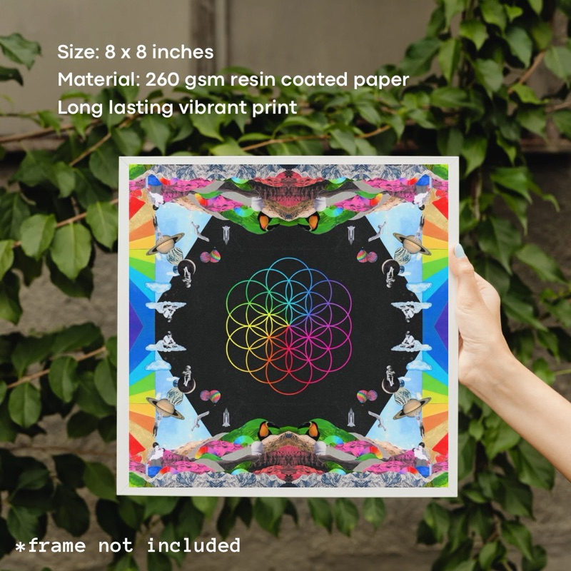 Fanmade Coldplay Square Album Tile Poster + Instax Merch Collectible ...