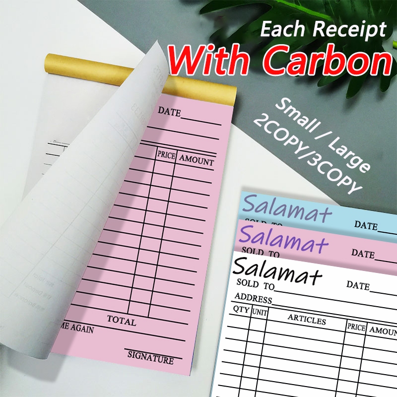 Receipt For Business Note Customized Resibo With Carbon Temporary ...