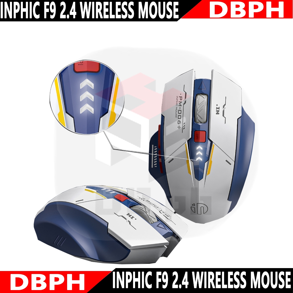 WILLTECH F9 2.4G Wireless Mouse Rechargeable Sci-Fi Mecha Style ...