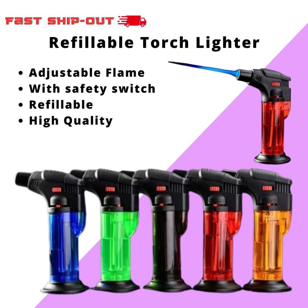 Windproof refillable jet torch lighter gas flame brazing gun tool for ...