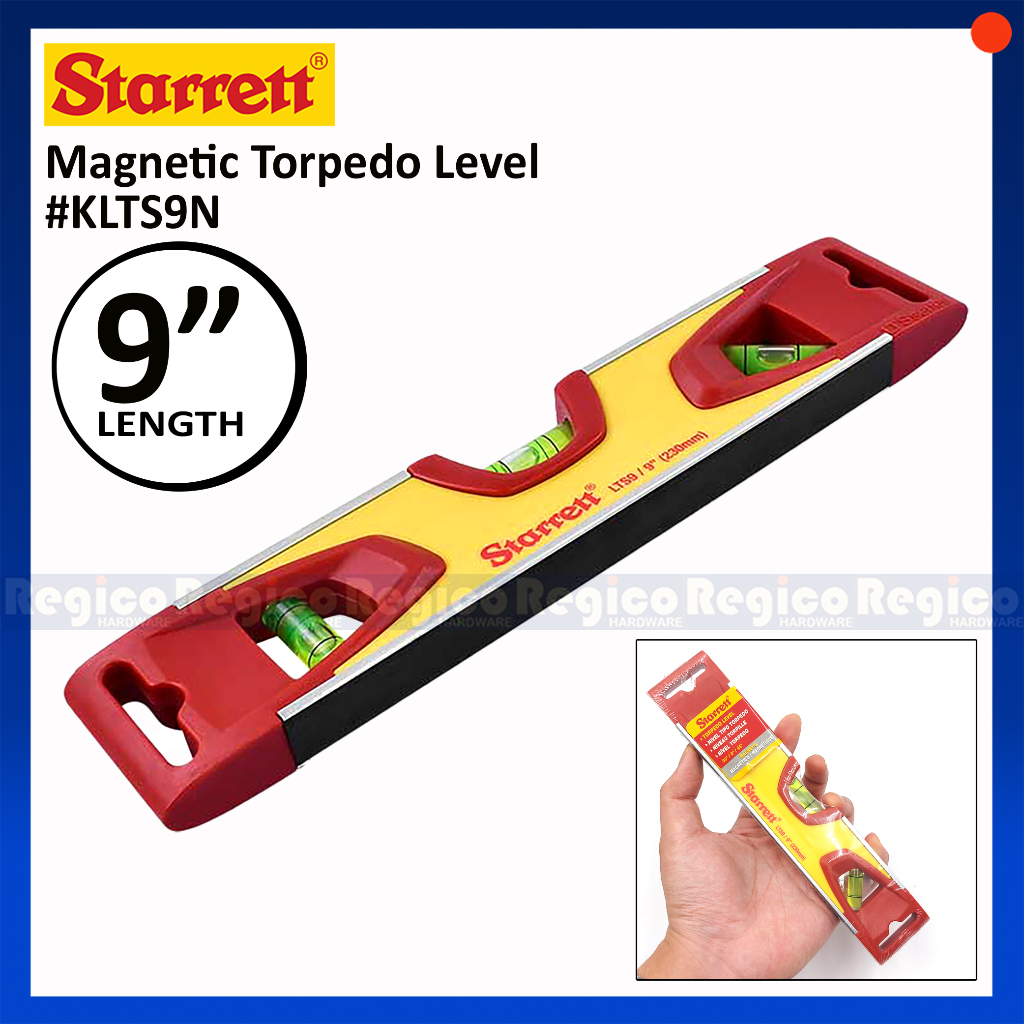 Starrett 9" Magnetic Torpedo Level #KLTS9N Regico Hardware | Shopee ...