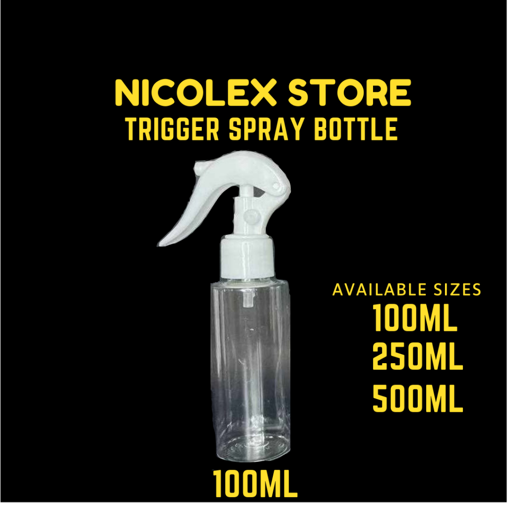 100ml Trigger Spray Bottle, Flat Shoulder Bottle, Gun Spray Bottle ...