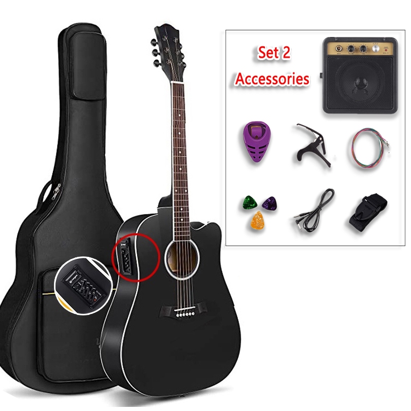 KAWES 41 inch Acoustic Electric Guitar With 4EQ Pickup with Truss Rod ...